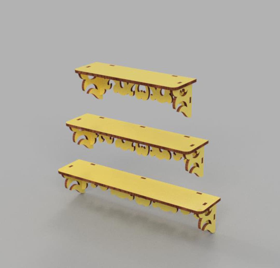 Modern Wall Shelf 10mm Decorative Wall Shelf Svg Digital CNC Wall Shelf ...
