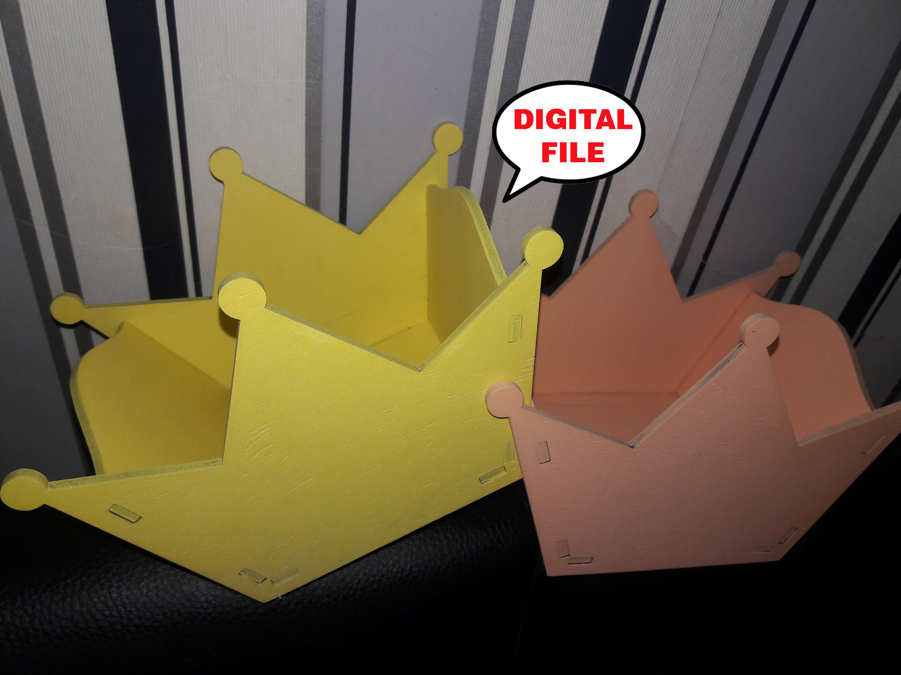 Crown Box Laser Cut File Svg Project Dxf Cdr Ai Formats 3 - Etsy UK