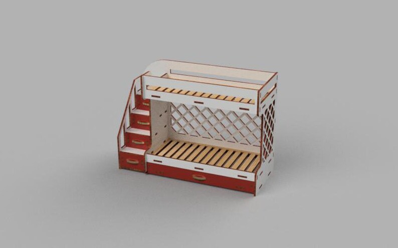 Doll Bunk Bed Plans SVG File: CNC Router Dollhouse Furniture Project - Etsy