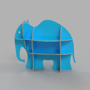 Elephant- 3D Wood Shelf - File Svg Cdr Dxf Vector Laser Cut Files Cnc ...