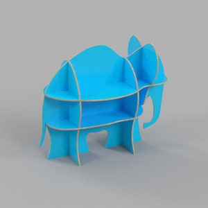 Elephant- 3D Wood Shelf - File Svg Cdr Dxf Vector Laser Cut Files Cnc ...