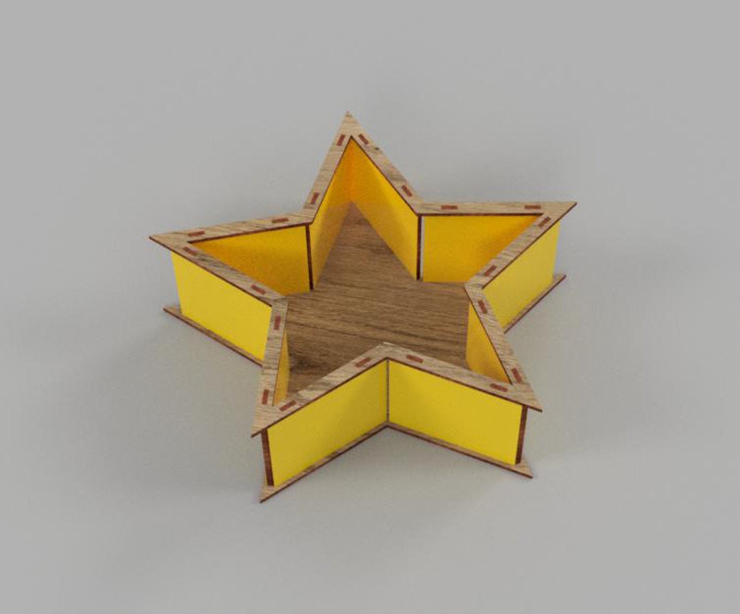 Star Box Laser Cut Files Glowforge SVG Laser Box Files Wooden Star Box ...