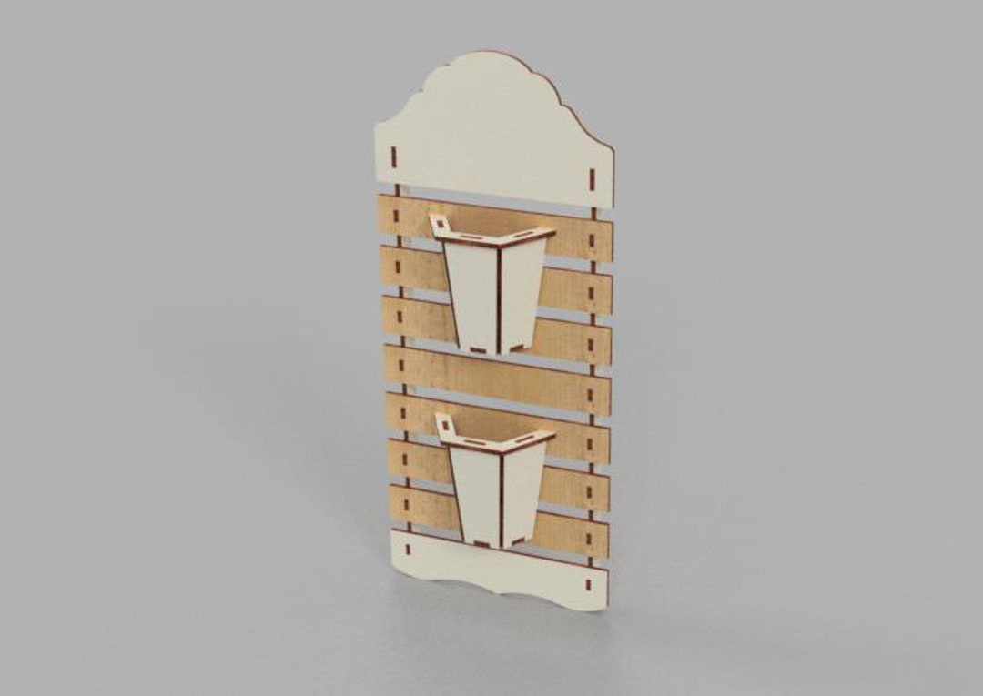 Laser Cut Wooden Flower Pot SVG File: CNC Vase Plan (6mm) - Etsy