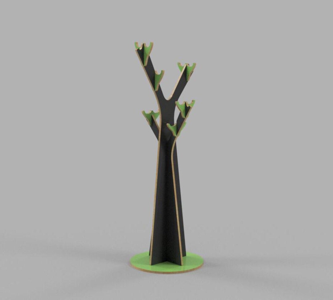 CNC Coat Rack Plans: Modern Furniture, Laser Cut DXF (digital Download ...