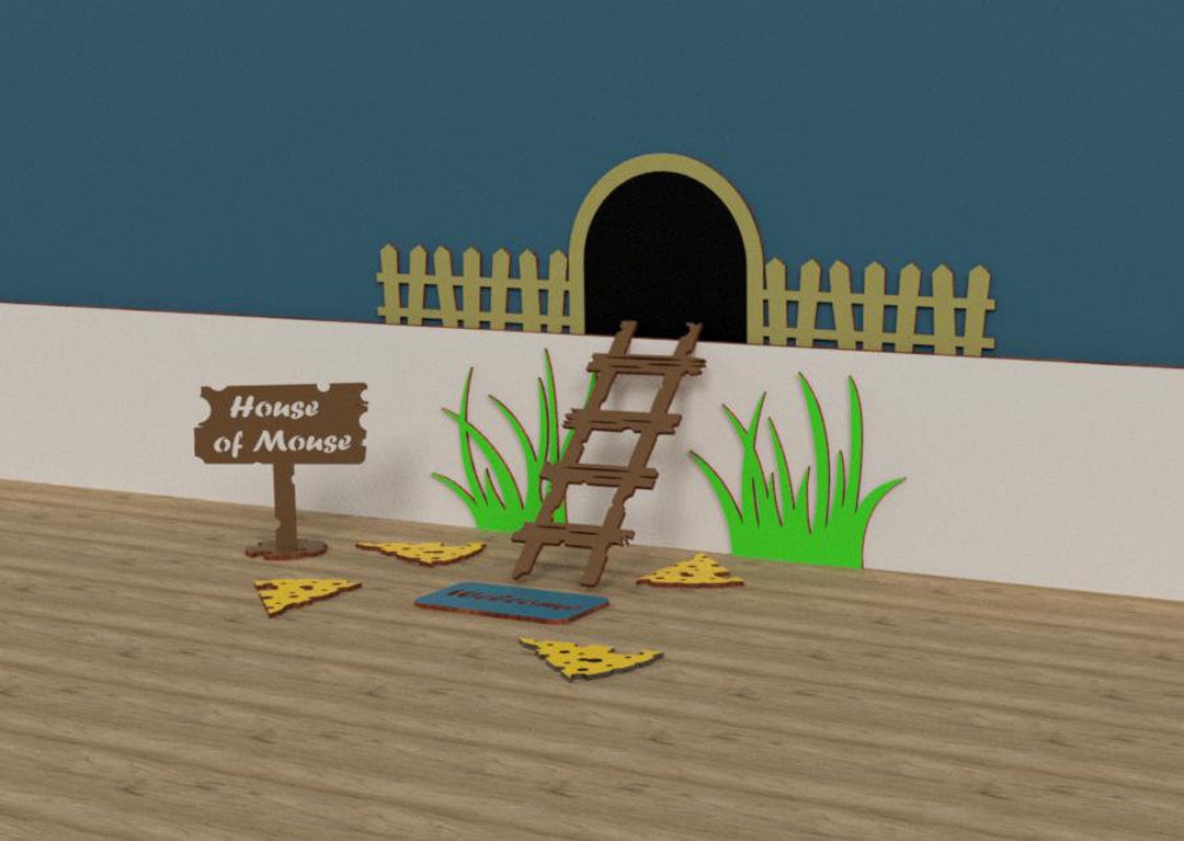 Small Door in Plywood Mouse Hole Mouse House Svg Mouse Hole Layered Svg ...