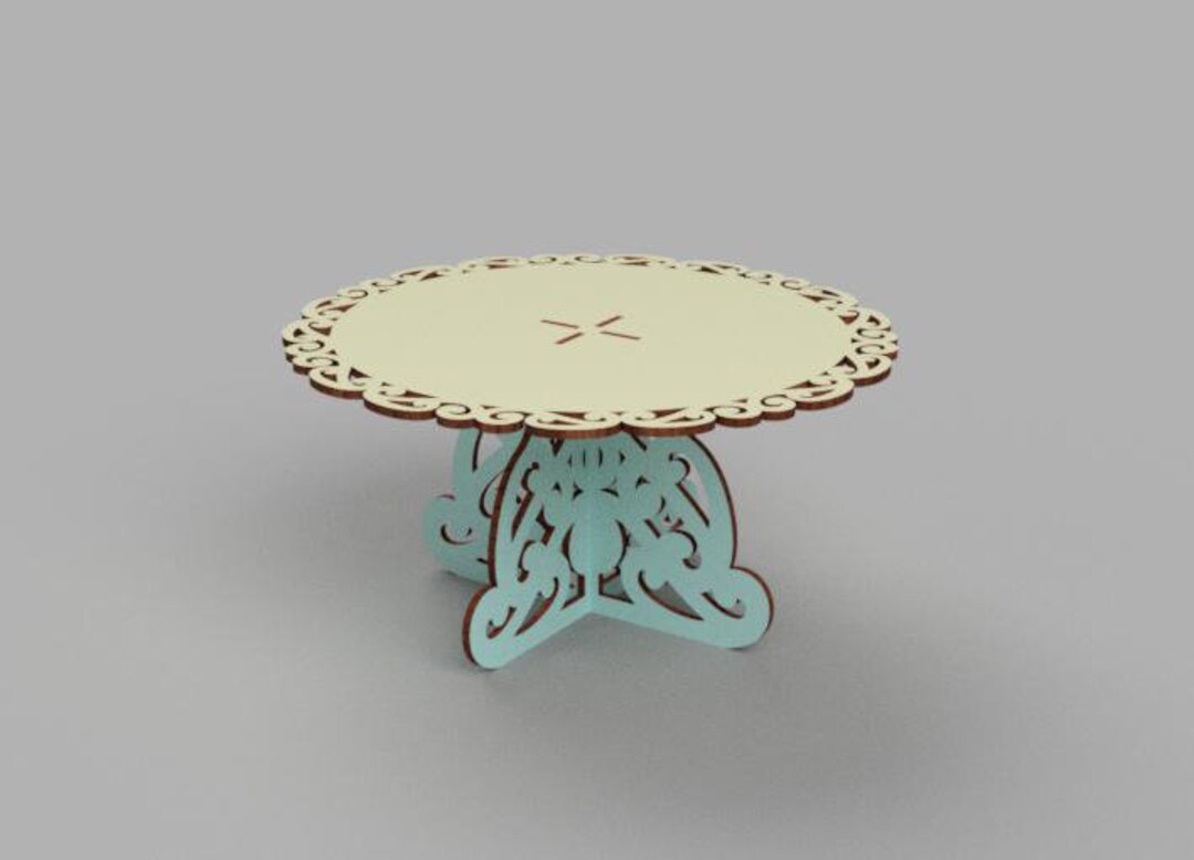 Laser Cut Wedding Cake Stand SVG Plan: CNC Display Template (4mm ...