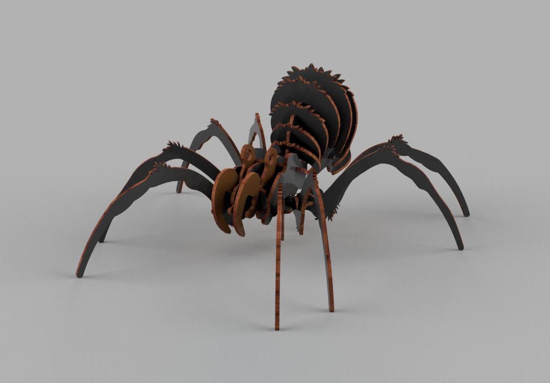 3D Puzzle Spider Laser Cut Plywood 3D Wooden Spider Bug Decor Laser Cut ...