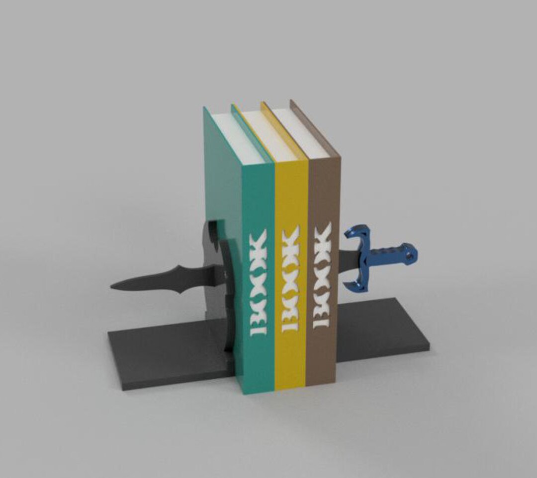 Sword Bookends CNC Plan: Laser Cut Bookshelf SVG (8mm) - Etsy