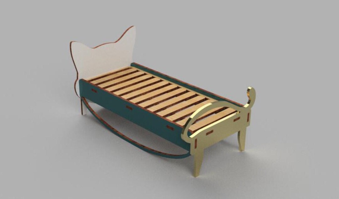 CAT Silhouette Toy Bed Vector Svg Dollhouse Furniture File DIY Laser ...