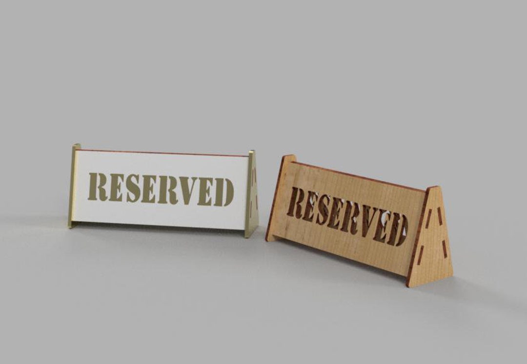 Reserved Table Sign 3 Mm Desk Name Plate Personalized Name Plate for ...