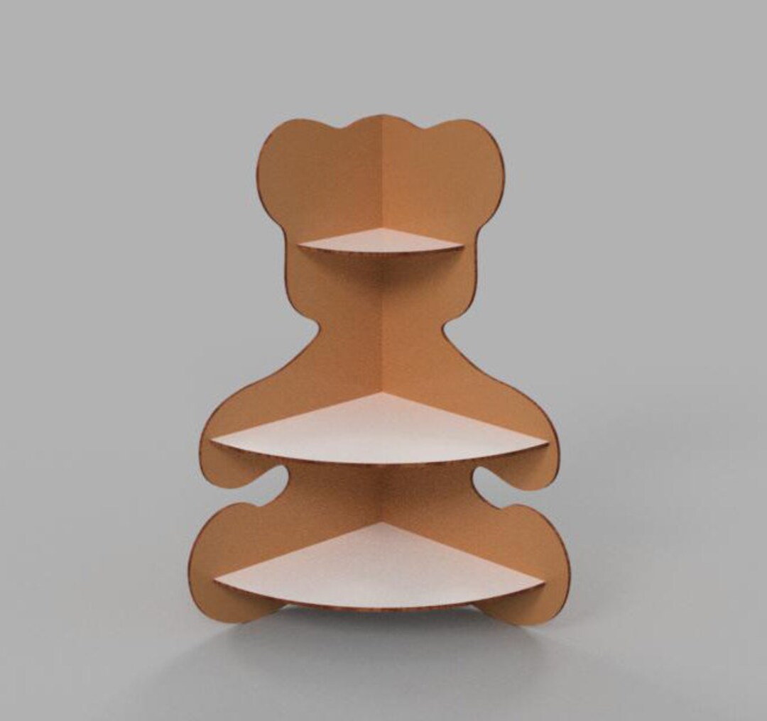 Teddy Bear Corner Shelf 10 Mm Wooden Shelf Mode Wooden Furniture Cnc ...