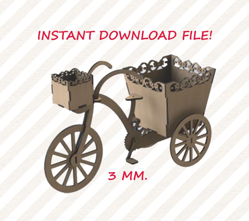 BIKE Stand Dxf Tricycle Svg Files for Laser File Bike Stand - Etsy