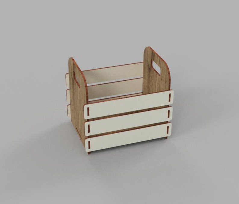 Small Wooden Crate Box Plywood Laser Cut SVG Wooden Box DIY Stackable Boxes CNC Laser Cutting ...