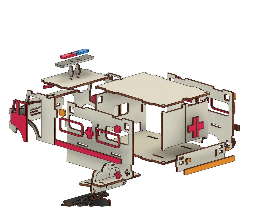 Ambulance Toy Laser Cut File: Wooden Emergency Vehicle SVG - Etsy