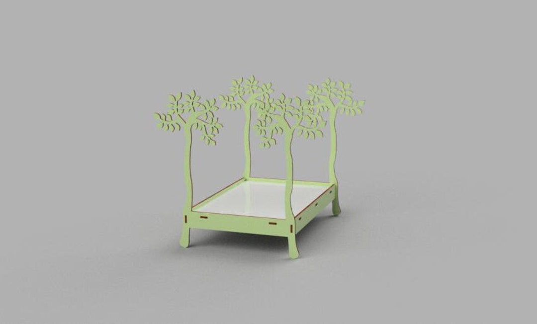 Bed Vector Svg File Dollhouse Furniture Cnc Machine File DIY Laser Cut ...