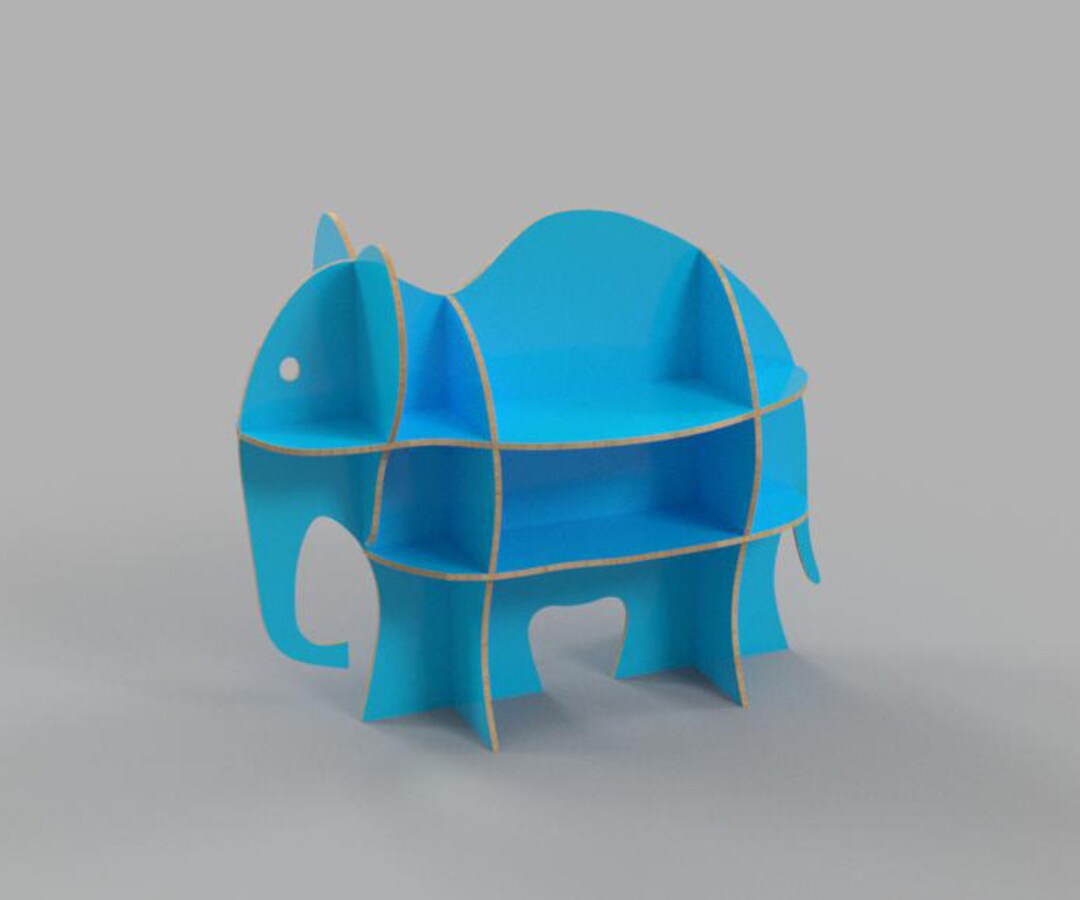 Elephant- 3D Wood Shelf - File Svg Cdr Dxf Vector Laser Cut Files Cnc ...