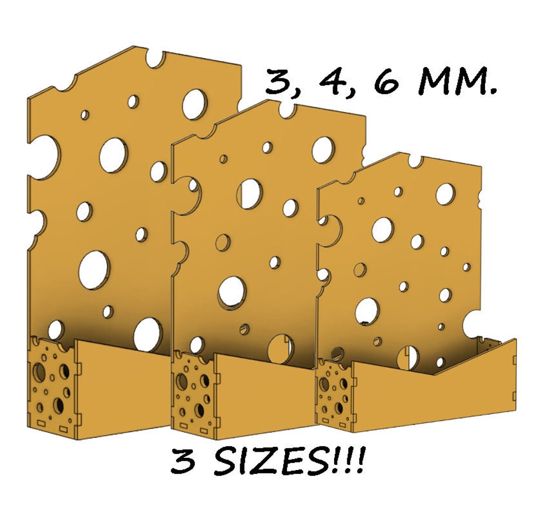 Set of 3 Laser Cut Plan Svg Cheese Box Vector Dxf Cdr Cnc - Etsy