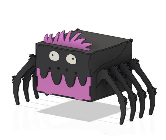 Spider Laser Cut Box Template Storage Svg for Laser Cut Cdr - Etsy
