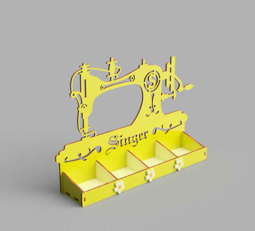 Sewing Machine Organizer Gift for Lover of Sewing Vector Svg Dxf Design ...