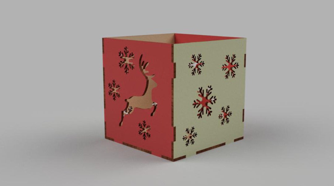 SQUARE Box Vector Dxf Svg Cdr for CNC Laser Cut Box Storage Template ...