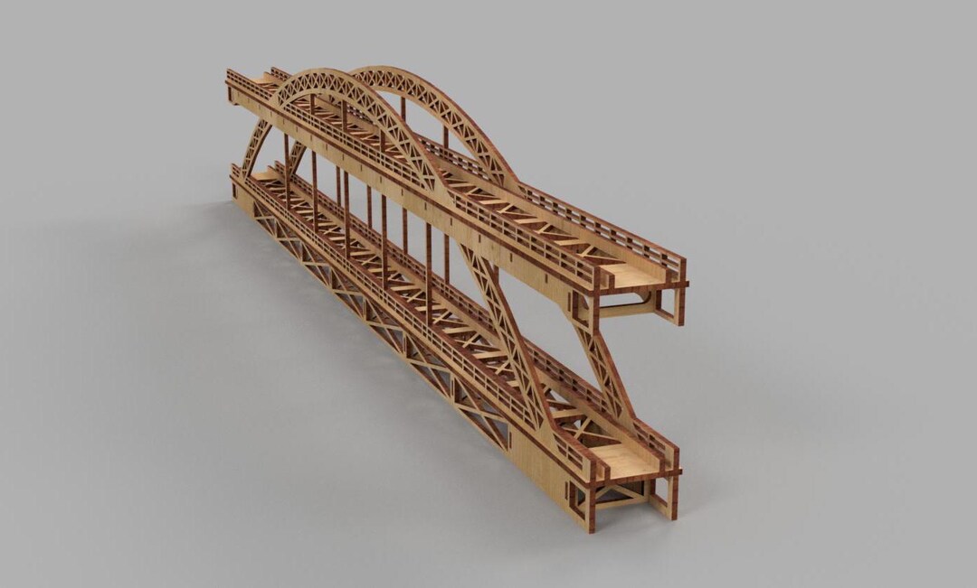 Bridges Miniature Plywood Model Vector Cutting Plan Birdge 3D Puzzle ...