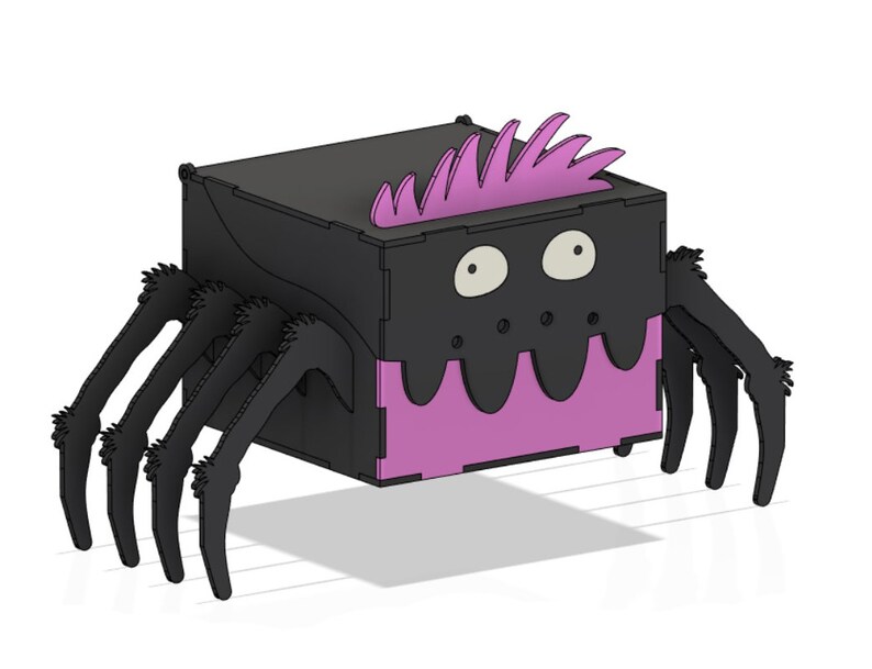 Spider Laser Cut Box Template Storage Svg for Laser Cut Cdr - Etsy