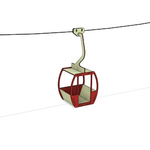 Cable Car SVG: 3D Puzzle Laser Cut Files (4mm) - Etsy