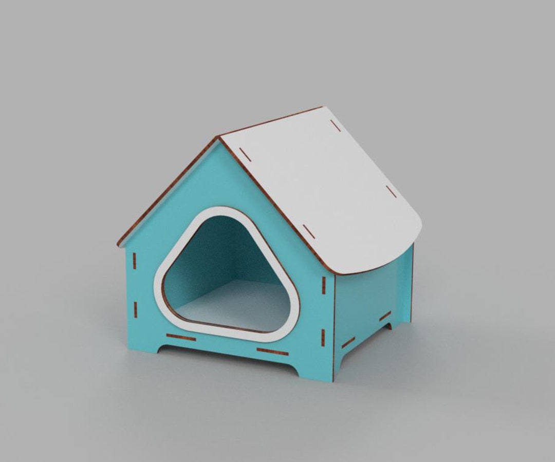 Dog House Svg File Dog House Laser Cut Cat House Svg Glowforge Animals ...