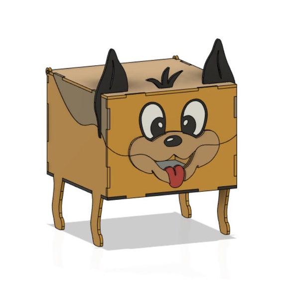 Dog Laser Cut Box Template Storage Svg for Laser Cut Cdr File - Etsy