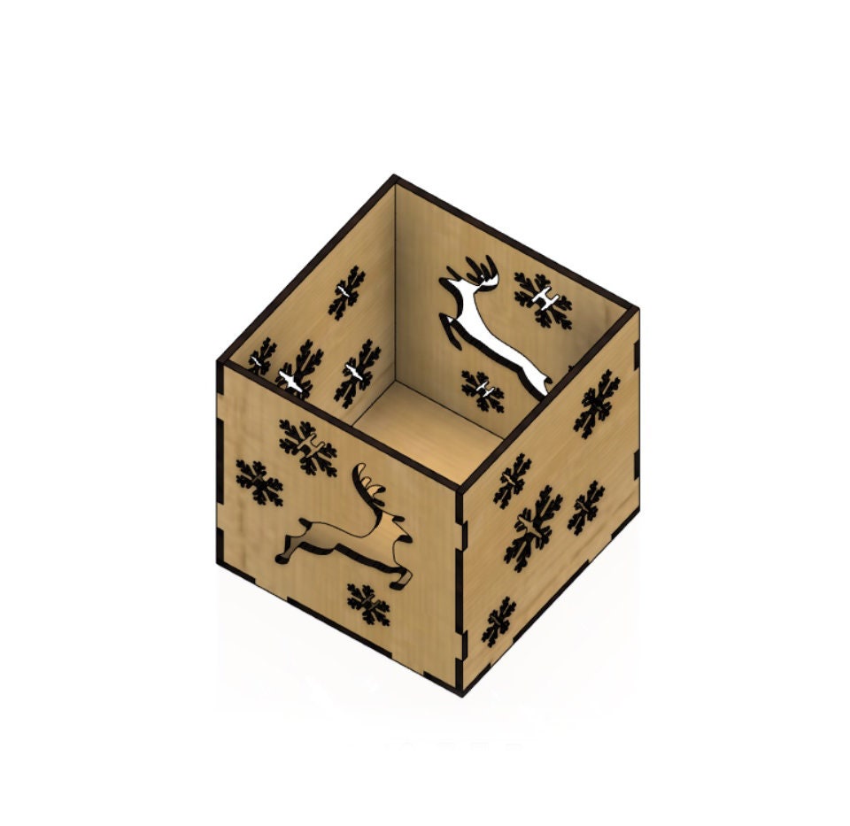 SQUARE Box Vector Dxf Svg Cdr for CNC Laser Cut Box Storage - Etsy