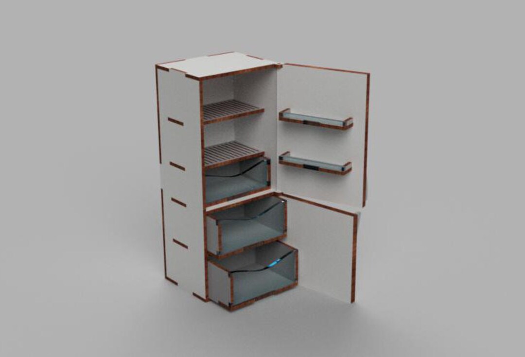 Vector File Toy Refrigerator Laser Cut Plan Glowforge Svg Fridge ...