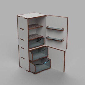 Vector File Toy Refrigerator Laser Cut Plan Glowforge Svg Fridge ...