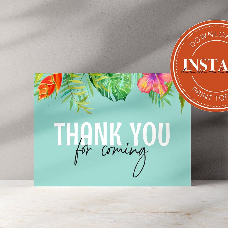 Mahalo Thank You Cards - Etsy