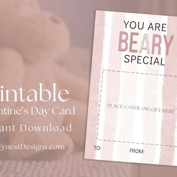 You Are Beary Special Valentine - Etsy