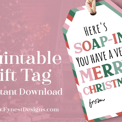 Soap Gift Tag Soapin' You Have A Merry Christmas - Etsy