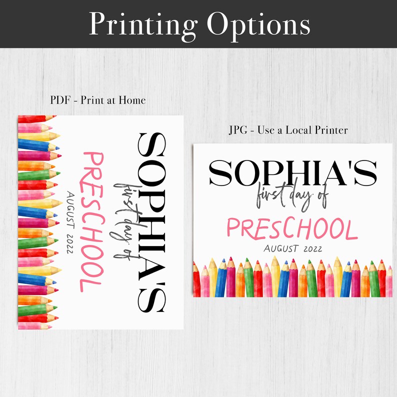 Editable First Day of School Sign | Back to School Poster Kindergarten ...