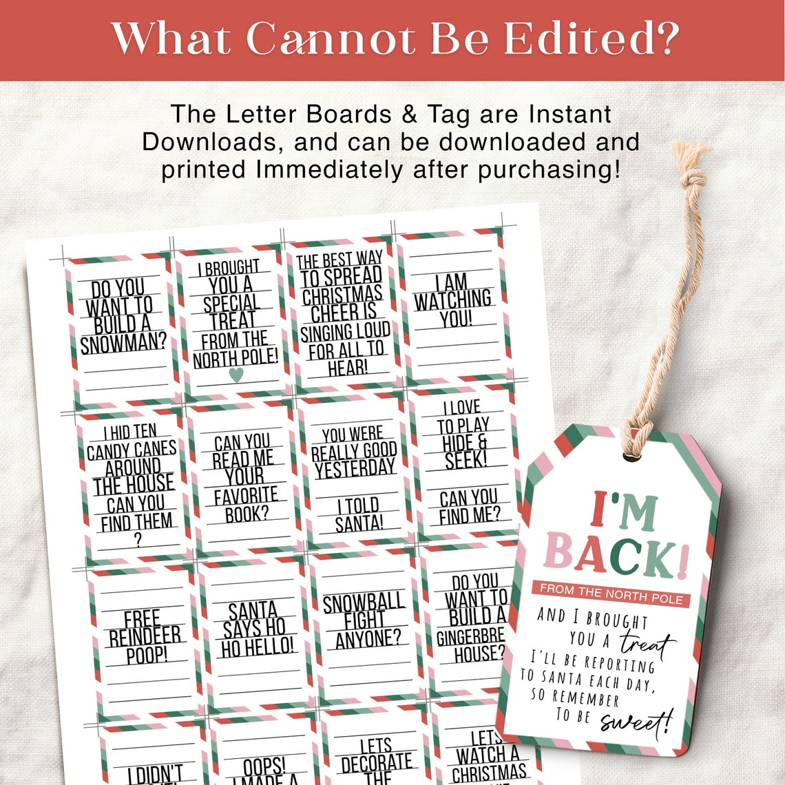 Christmas Elf Returning BUNDLE Printable Letter Daily Elf - Etsy