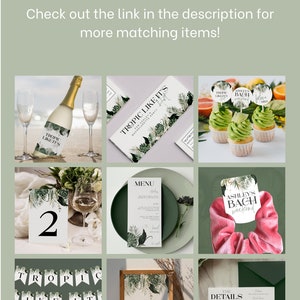 Editable Tropical Bachelorette Table Sign Self Edit Template Topic Like ...
