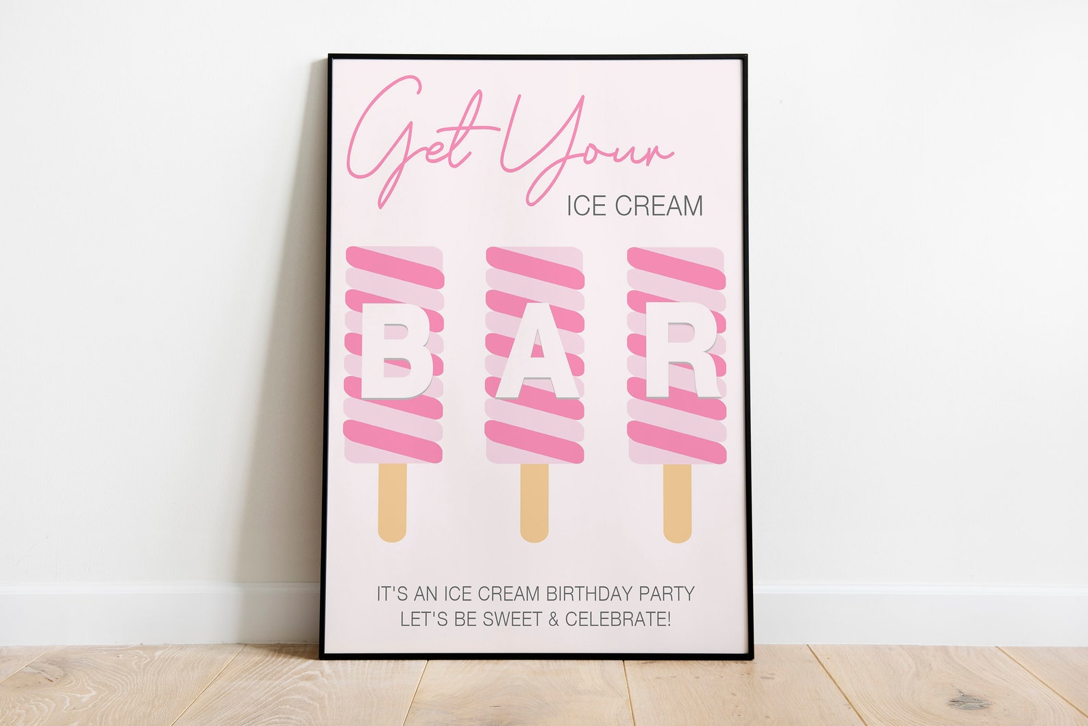 Editable Ice Cream Bar Sign | Instant Download Decor | Ice Cream Decor ...