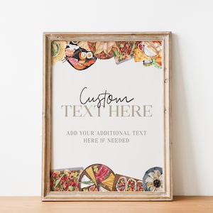 Editable Charcuterie Board Night Party Bar Menu Sign Bring Your Own ...