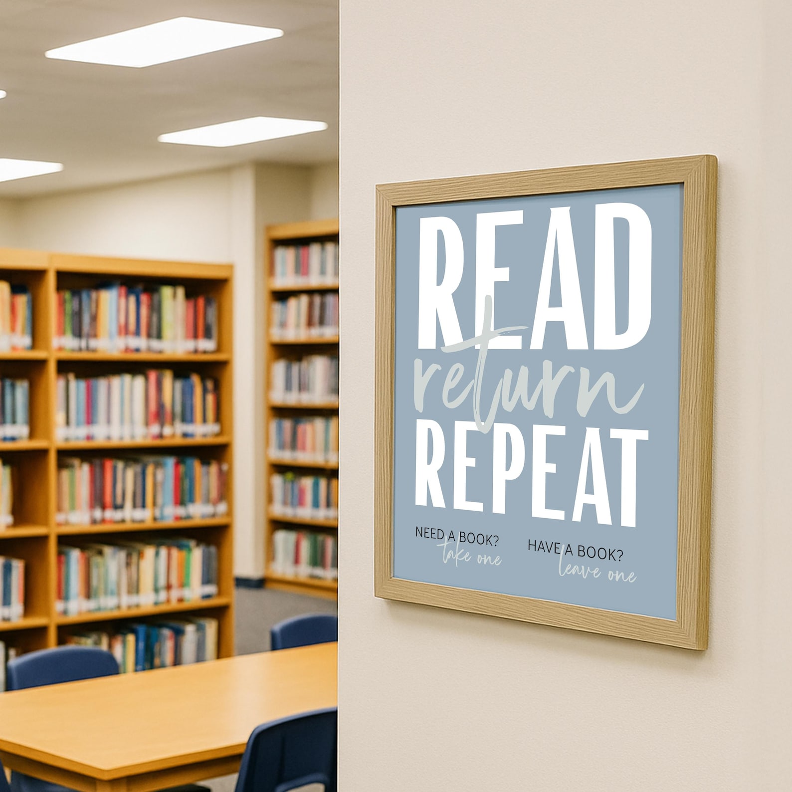 Home Free Library Sign – Editable Read Return Repeat Printable – Take a ...