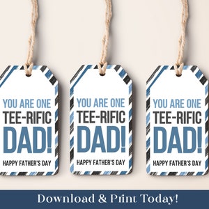 Printable You Are One Terrific Dad Father’s Day Favor Gift Tag ...