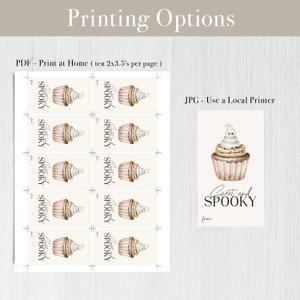 Printable Halloween Gift Tag Sweet and Spooky Watercolor Halloween ...