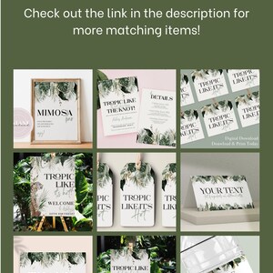 Editable Tropical Bachelorette Table Sign Self Edit Template - Etsy