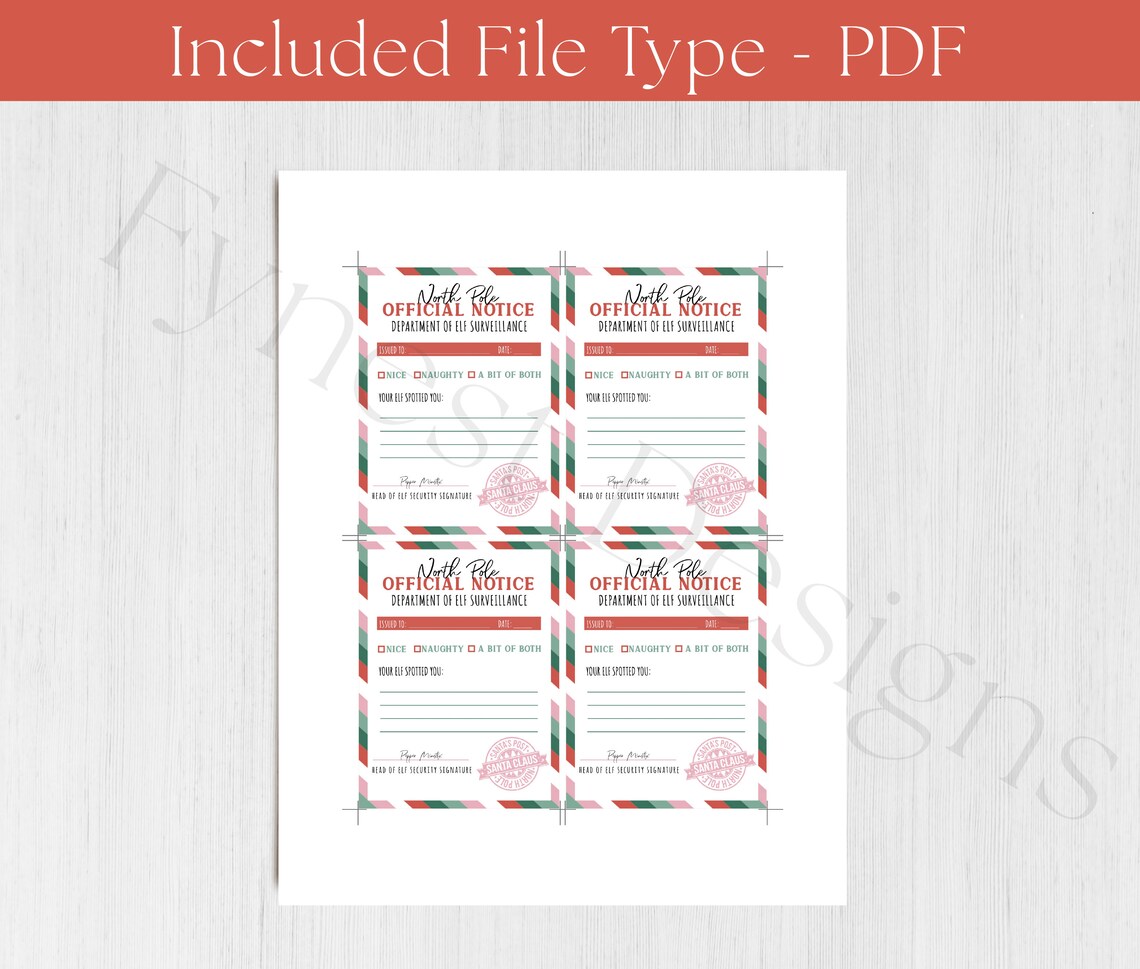 Christmas Elf Report Card Printable From Head of Secuirty Activity ...