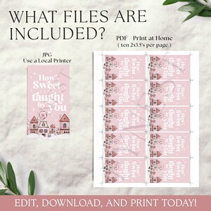 Teacher Printable Gift Tag Pink Candy Cane | How Sweet It is to Be ...