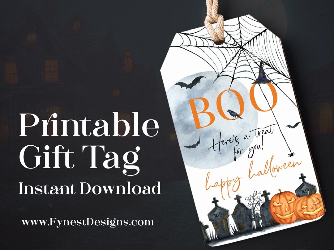 Halloween Gift Tag No Here’s a Treat for You Printable Boo Halloween ...