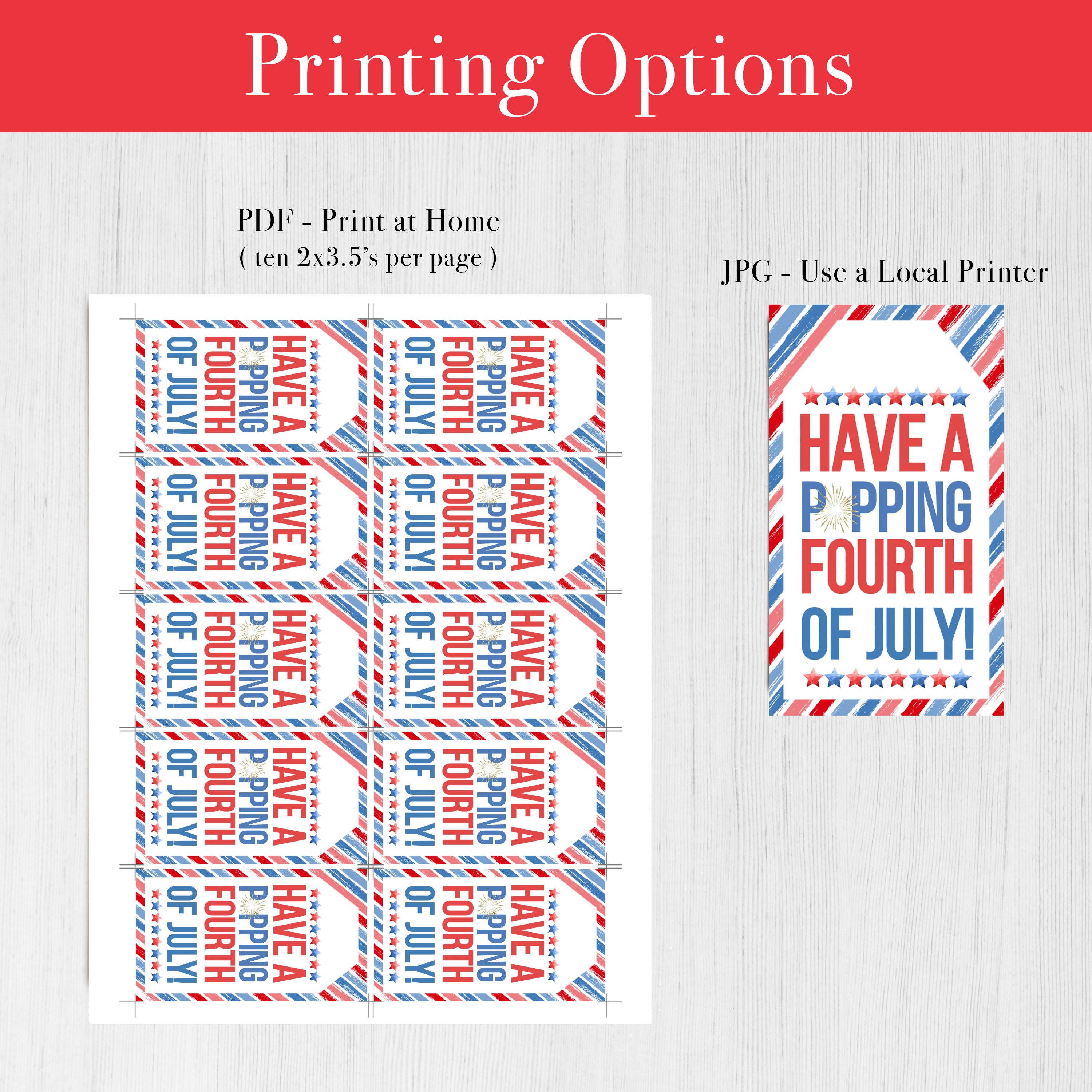 Have a Popping Fourth of July Favor Tag | Printable Patriotic Gift Tag ...