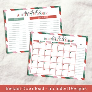 Christmas Elf Activity Planner and December Calendar BUNDLE Printable ...
