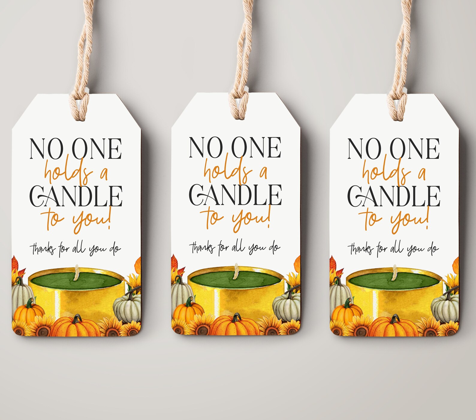 No One Holds a Candle to You Gift Tag | Fall Candle Gift Friend ...